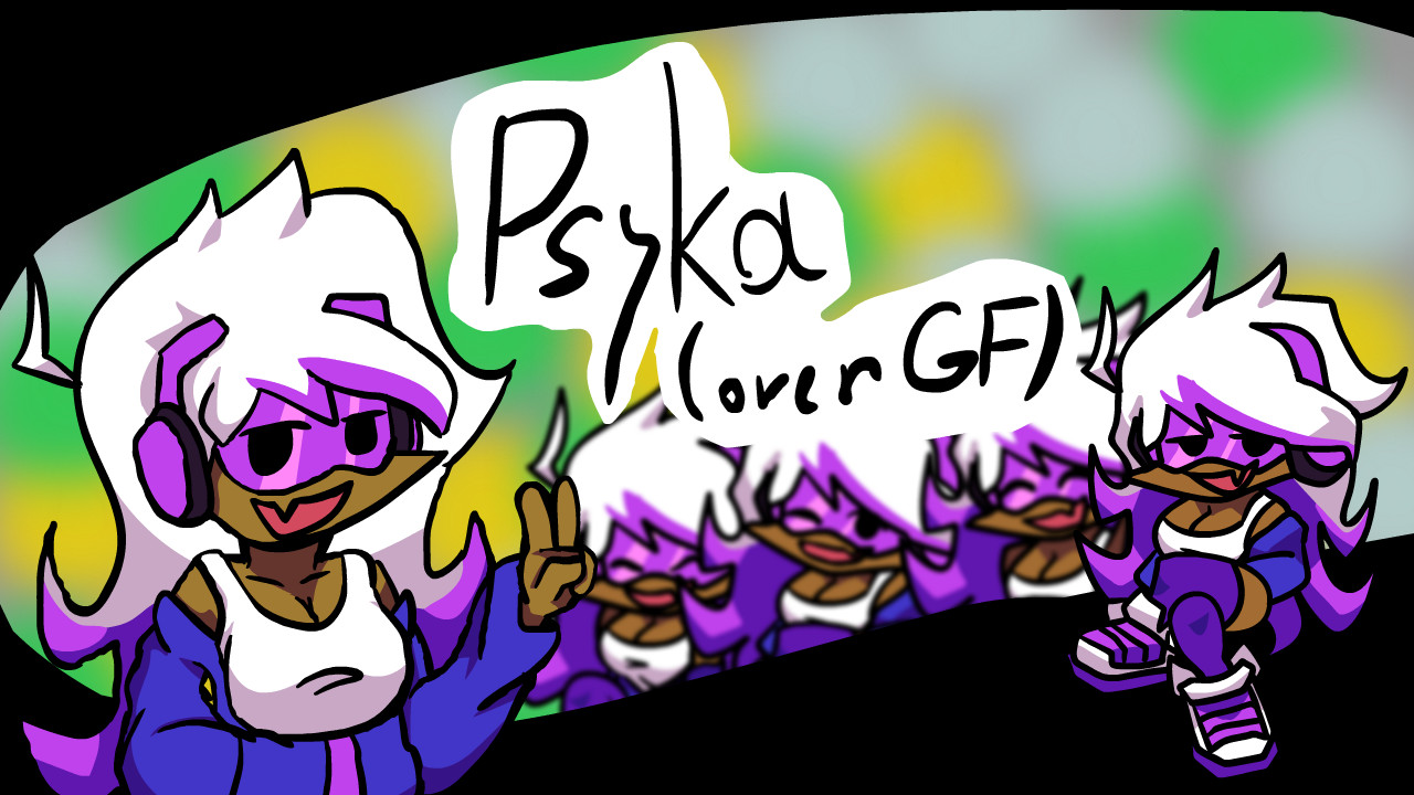 Psyka over GF Mod for Friday Night Funkin' | FNF Mods