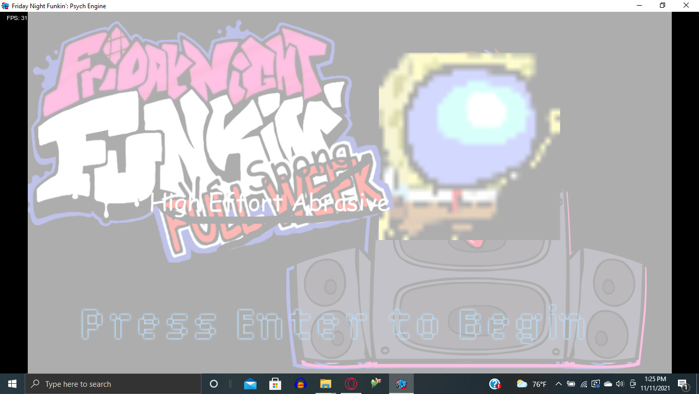High Effort Abrasive! (Vs Spong) Mod for Friday Night Funkin' | FNF Mods