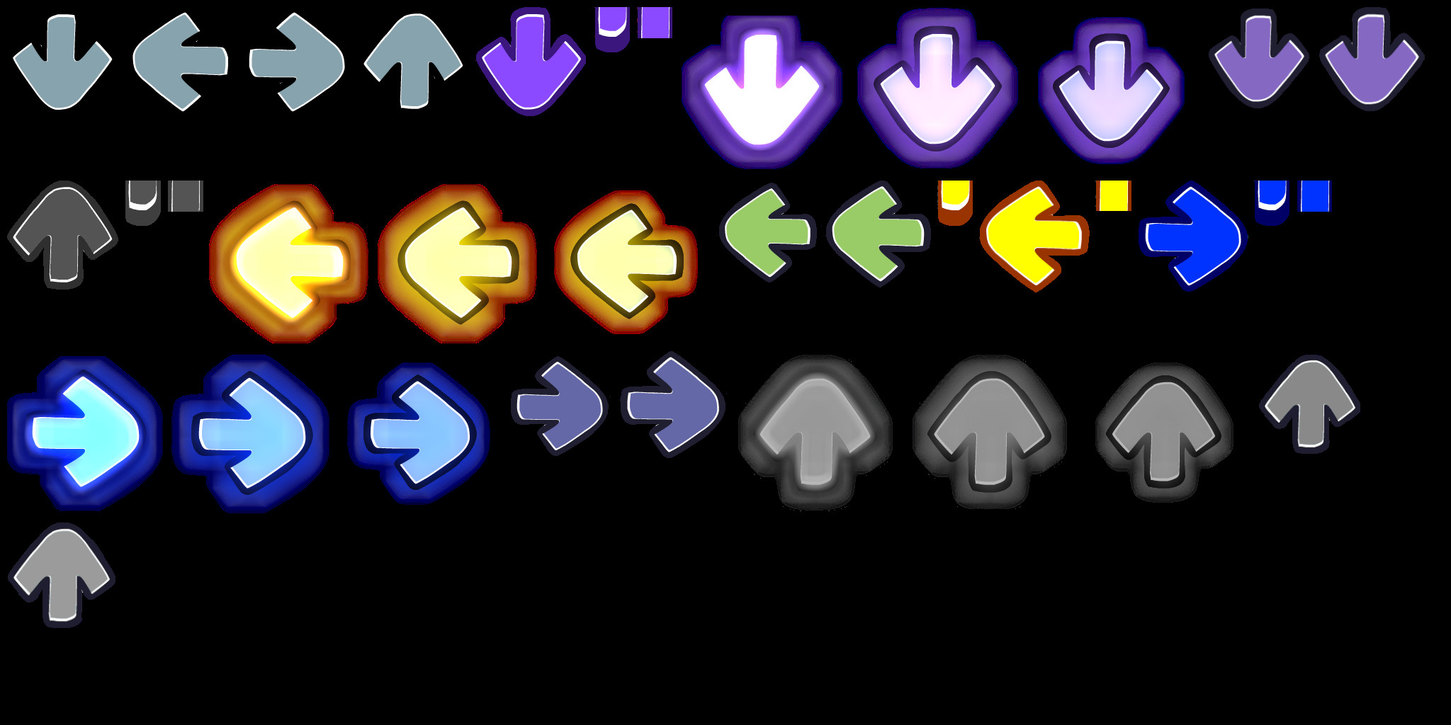Shaggy notes over classic notes Mod for Friday Night Funkin' | FNF Mods