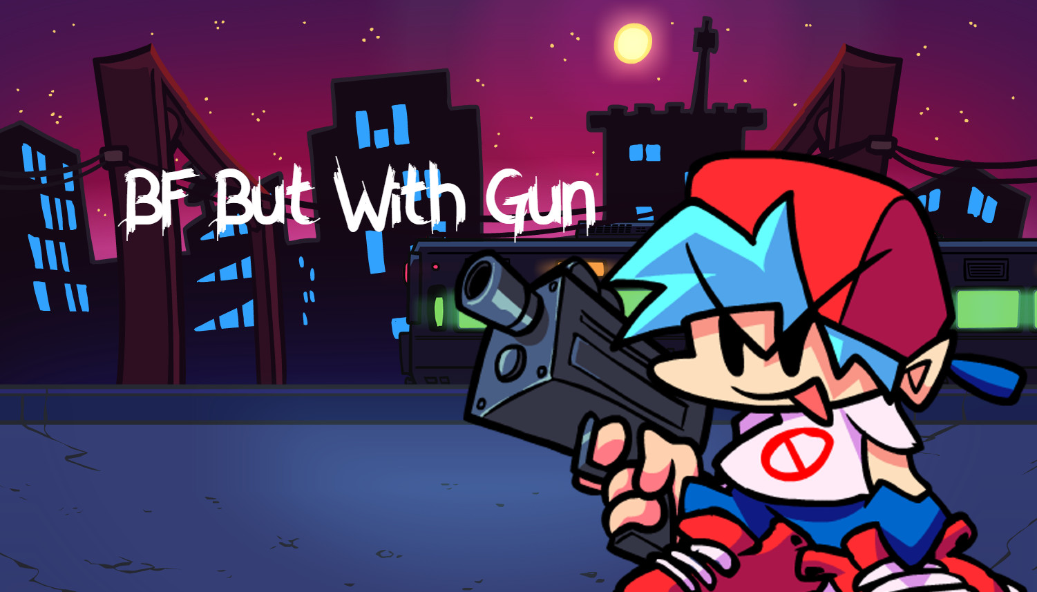 BF But With Gun Mod for Friday Night Funkin' | FNF Mods