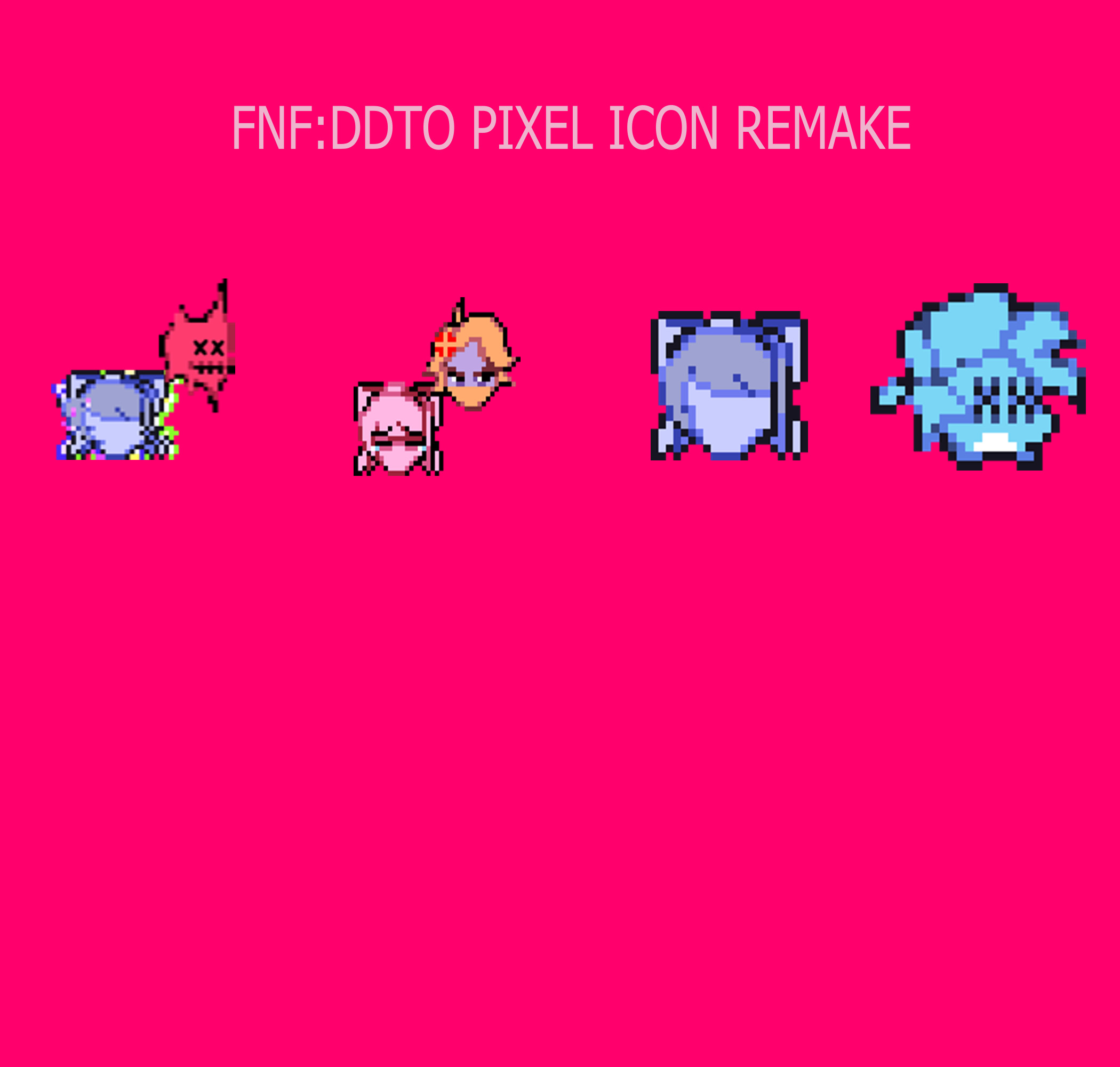 Friday Night Funkin':DDTO PIXEL ICON REMAKE [Friday Night Funkin'] [Mods]