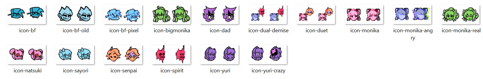 Friday Night Funkin':DDTO PIXEL ICON REMAKE [Friday Night Funkin'] [Mods]