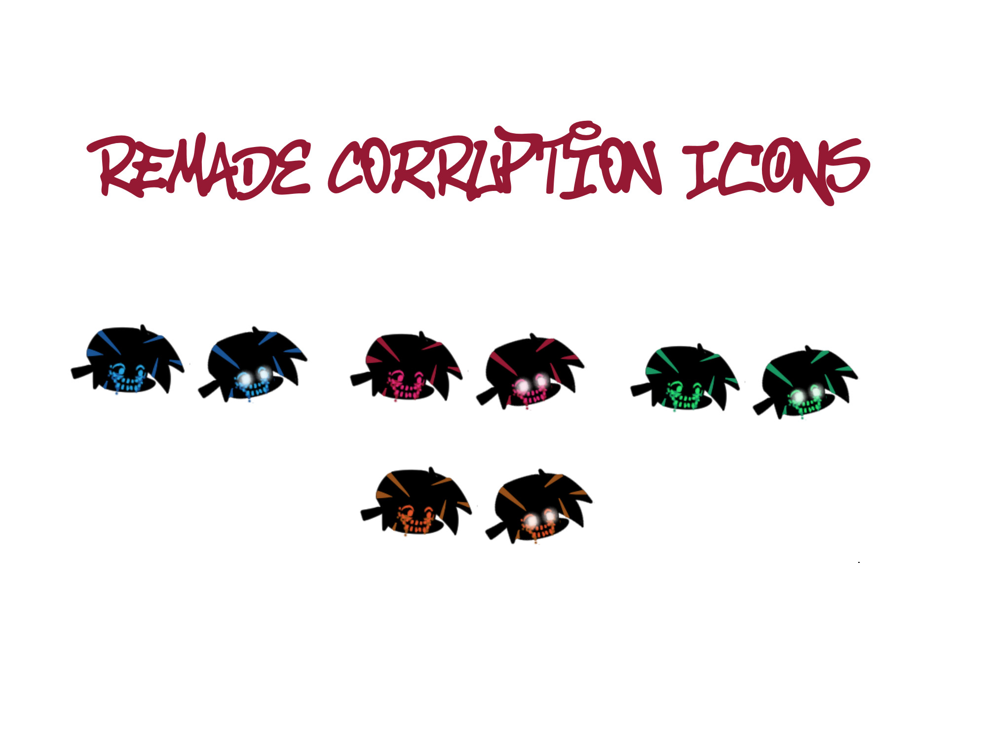 Smoother Corrupted BF Icons Mod for Friday Night Funkin' | FNF Mods