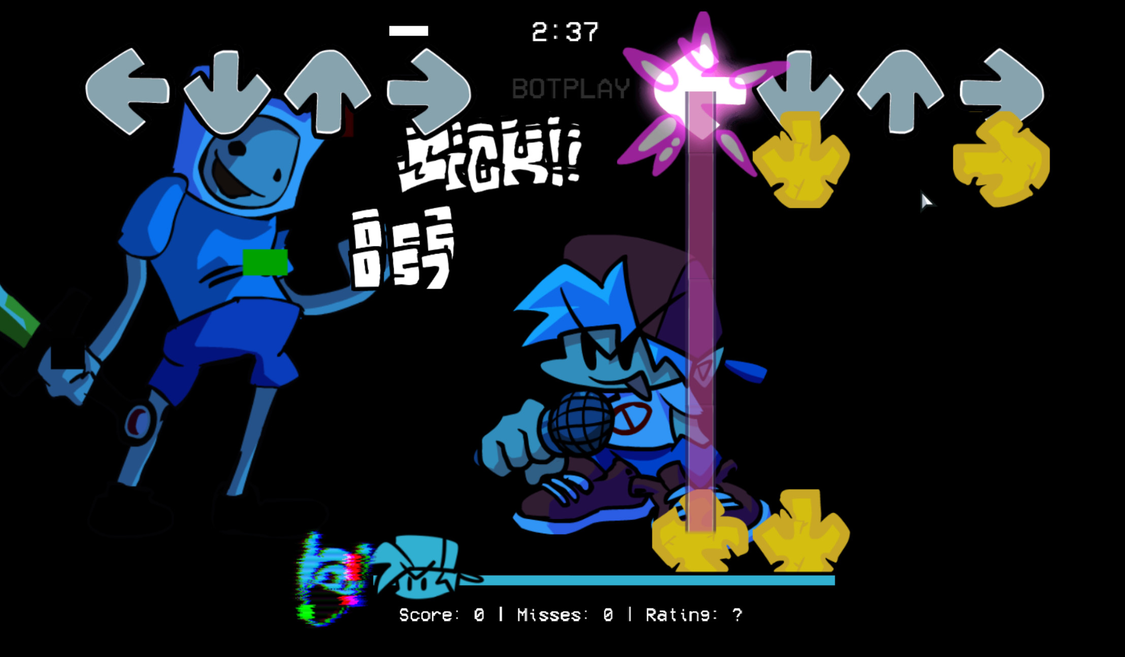 Mid Effort No-Hero but MORE SWORD NOTES [Friday Night Funkin'] [Mods]