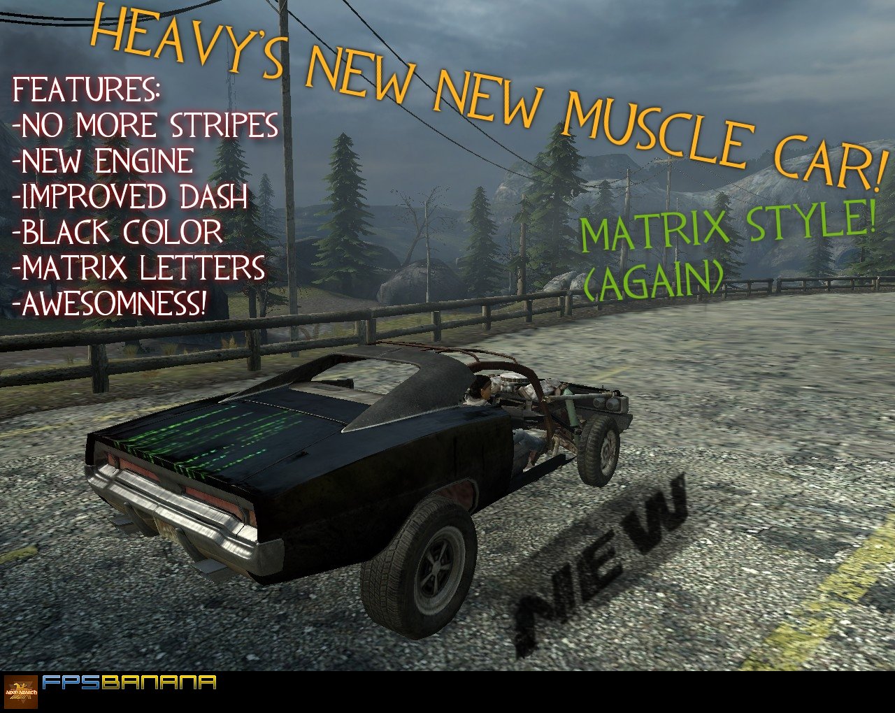 Heavy's New New Muscle Car! Mod for Half-Life 2 | HL2 Mods