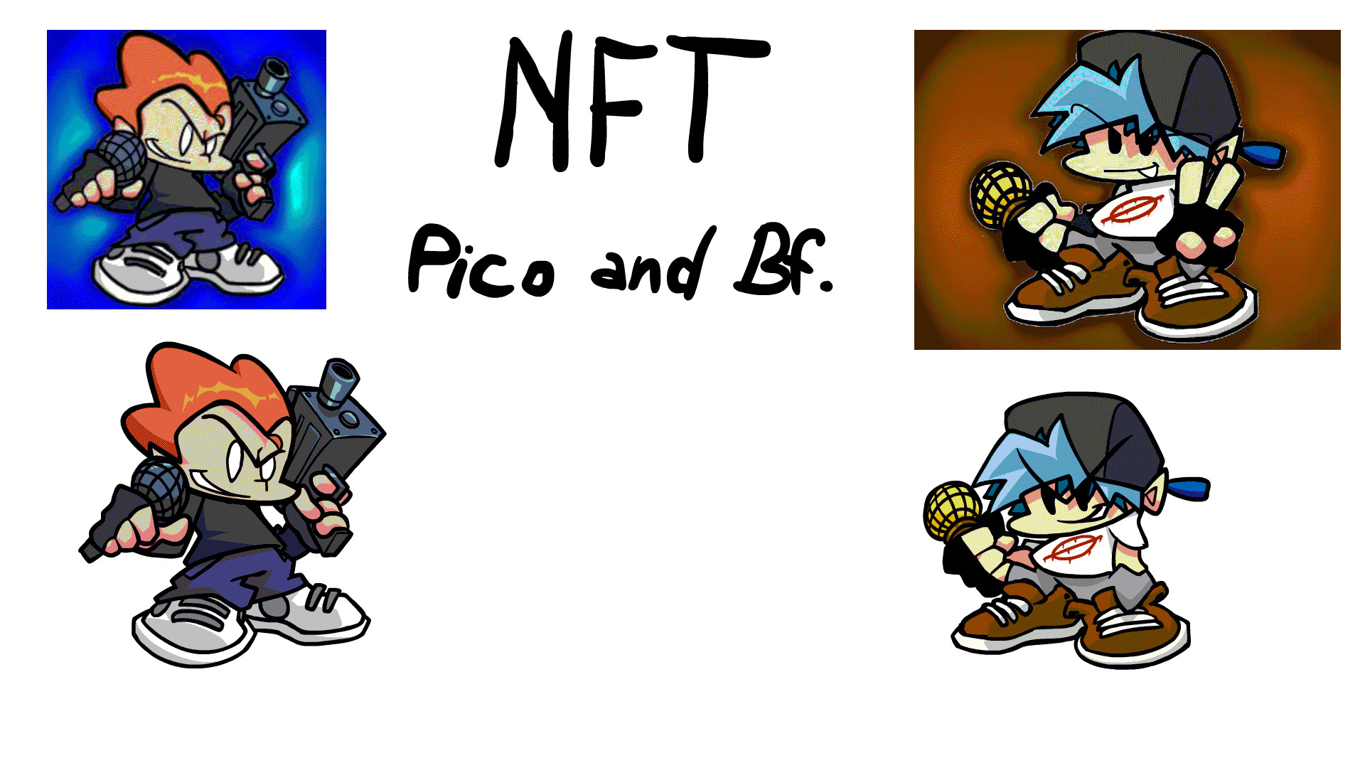 FNF NFT pico and bf reskin [Friday Night Funkin'] [Mods]