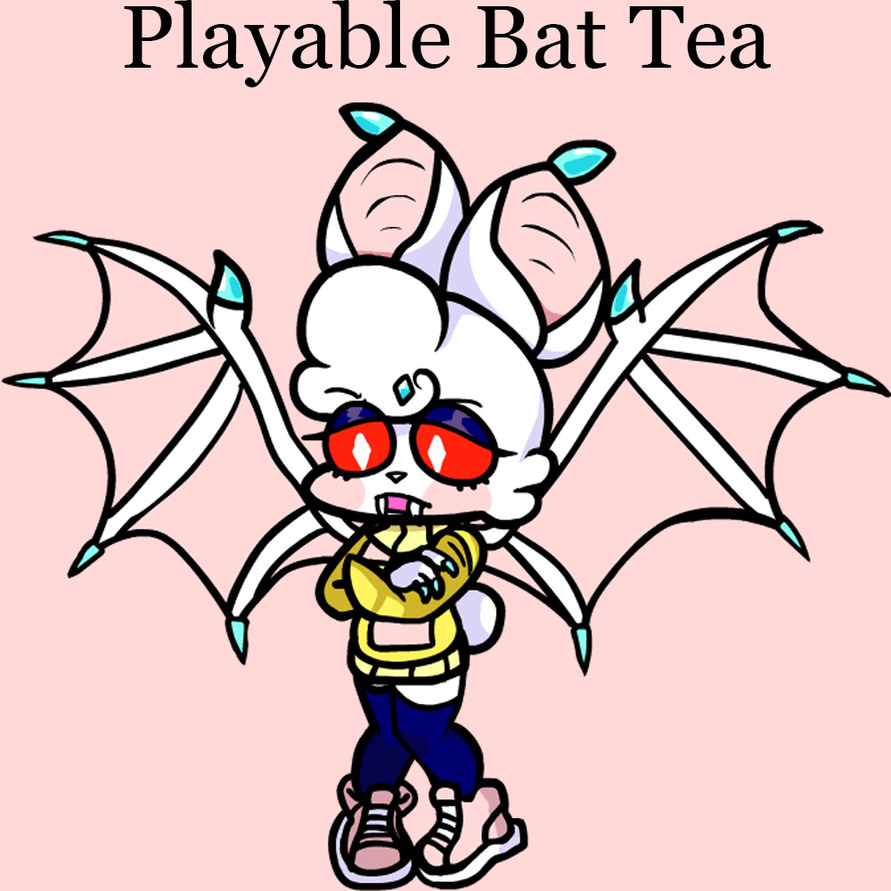 Playable Bat Tea Mod for Friday Night Funkin' | FNF Mods