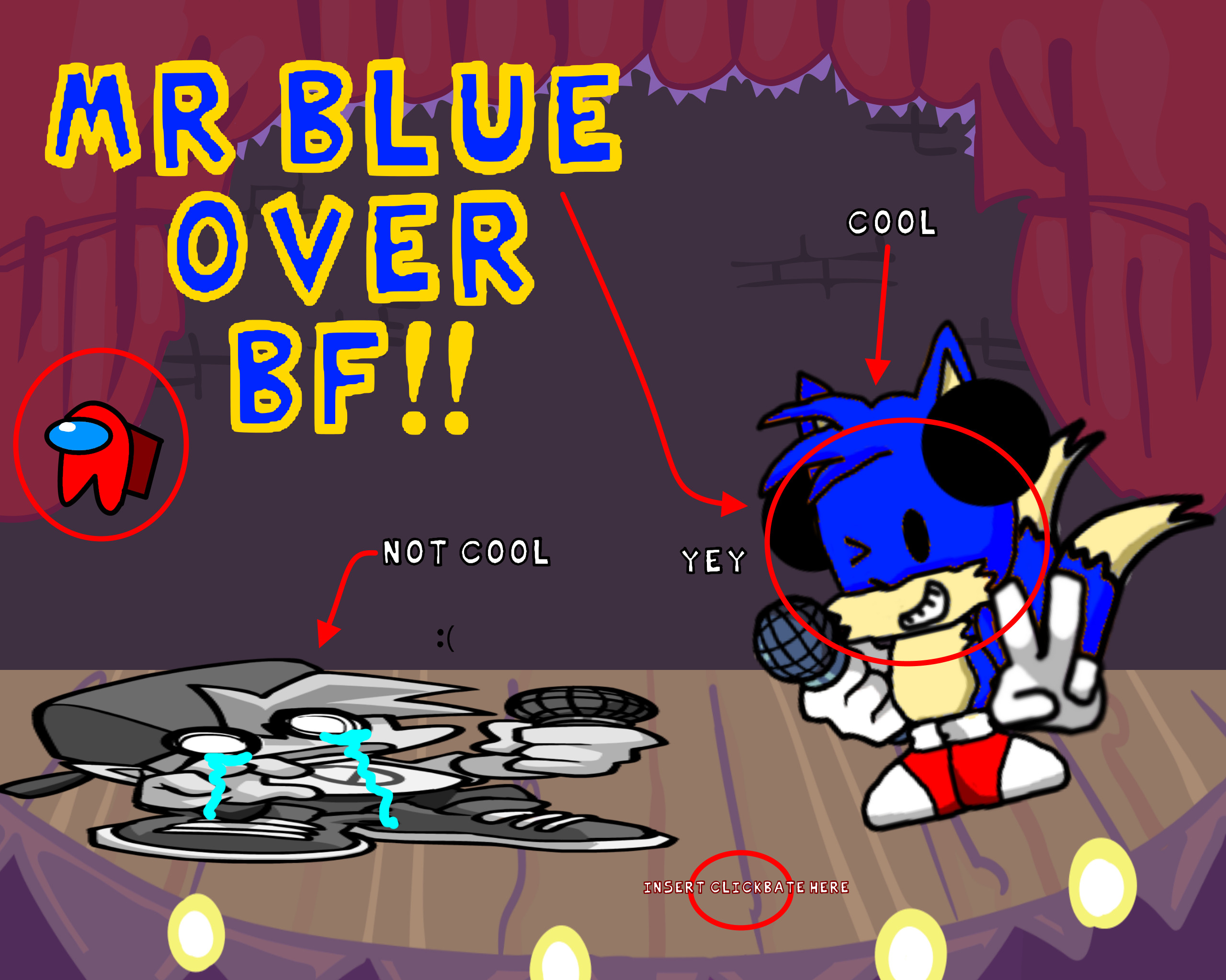 Mr blue (a Tails recolor) over BF (BIG UPDATE!!!) [Friday Night Funkin ...