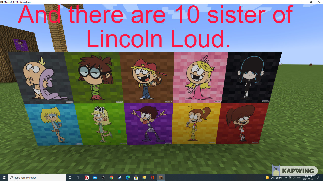 KMTC #1 Lincoln/Linka Loud from The Loud House Mod for Minecraft: Java ...