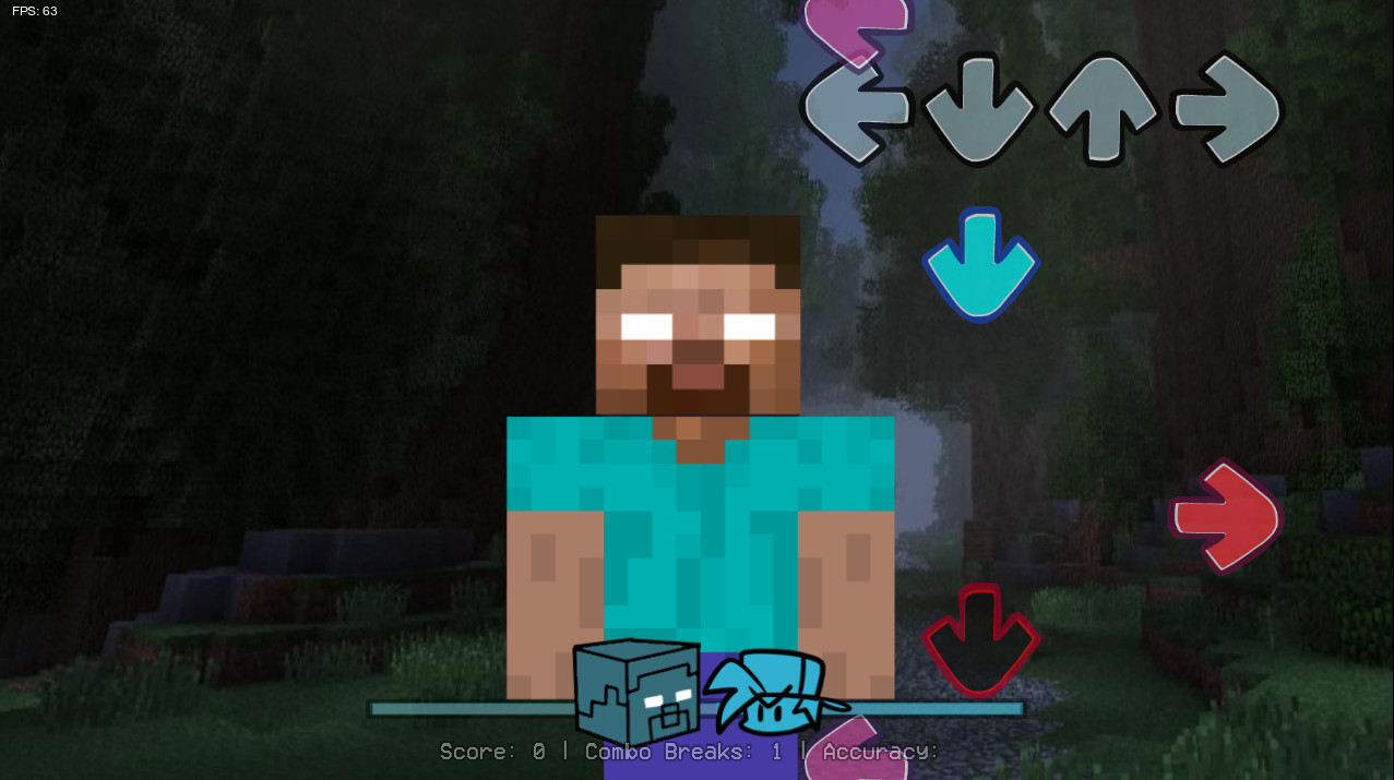 FnF VS Herobrine (Monochrome) [Friday Night Funkin'] [Mods]