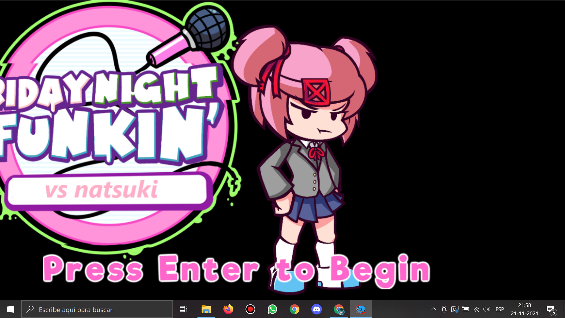 vs natsuki FULL WEEK Mod for Friday Night Funkin' | FNF Mods