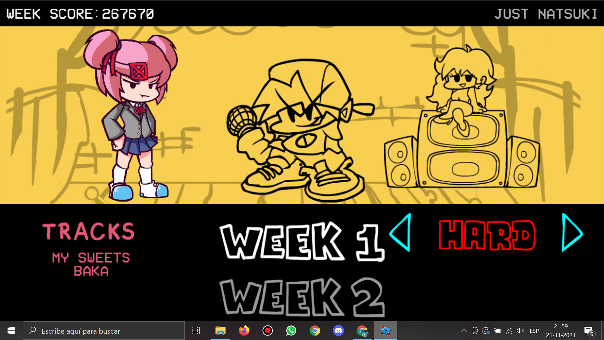 vs natsuki FULL WEEK Mod for Friday Night Funkin' | FNF Mods