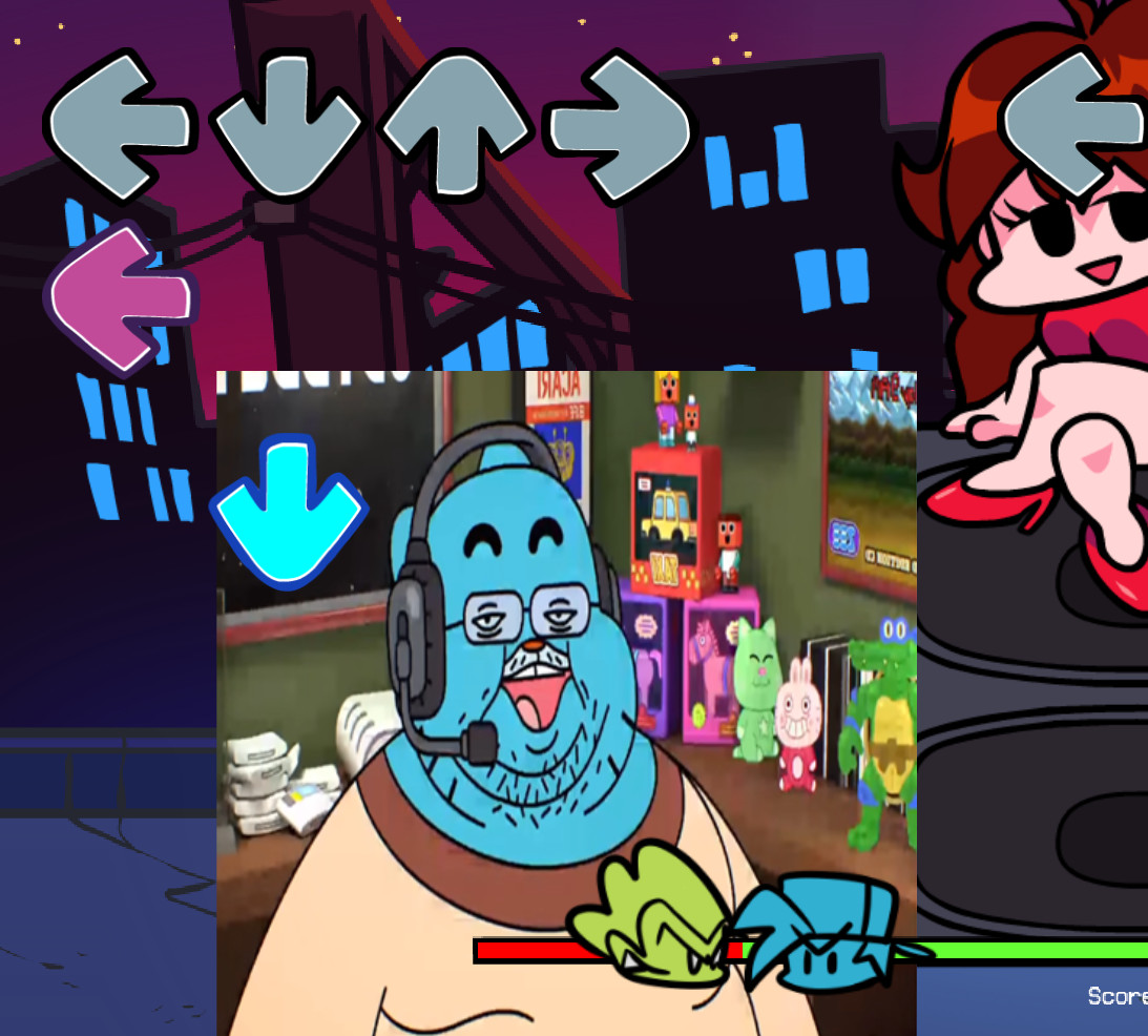 Gamer Gumball over Pico Mod for Friday Night Funkin' | FNF Mods