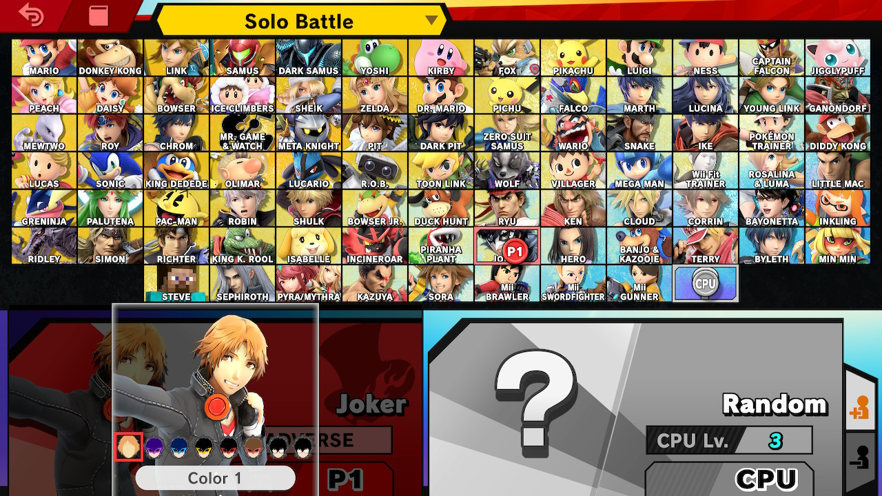 Yosuke Render UI Mod for Super Smash Bros. Ultimate | SSBU Mods