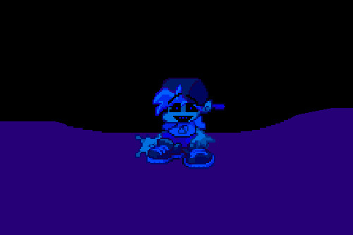 Pixel Majin Bf over Bf Pixel Mod for Friday Night Funkin' | FNF Mods