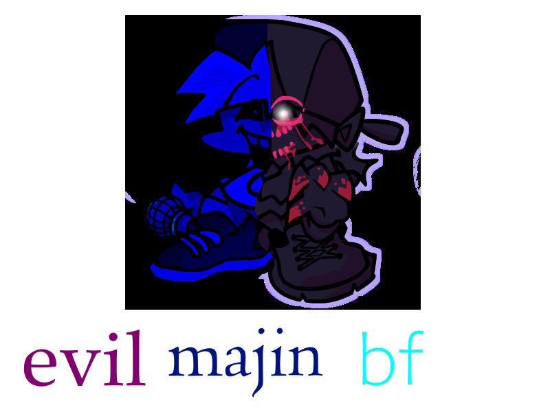 evil majin bf(skin) Mod for Friday Night Funkin' | FNF Mods
