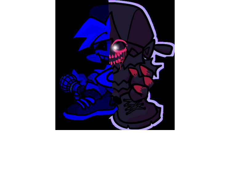 evil majin bf(skin) Mod for Friday Night Funkin' | FNF Mods