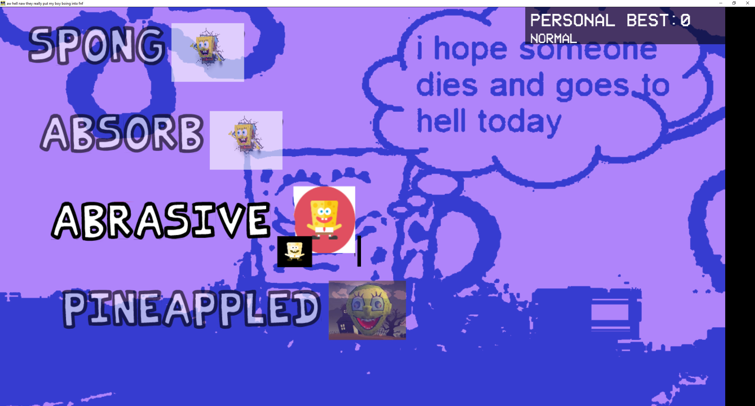 FNF VS SPONG 3D (FANMOD) Mod for Friday Night Funkin' | FNF Mods