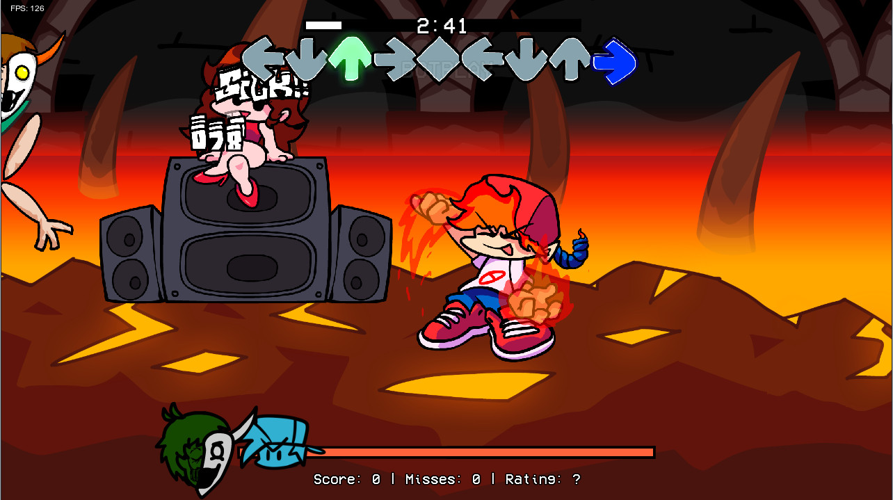 Fire Boyfriend on Shaggy mod Mod for Friday Night Funkin' | FNF Mods