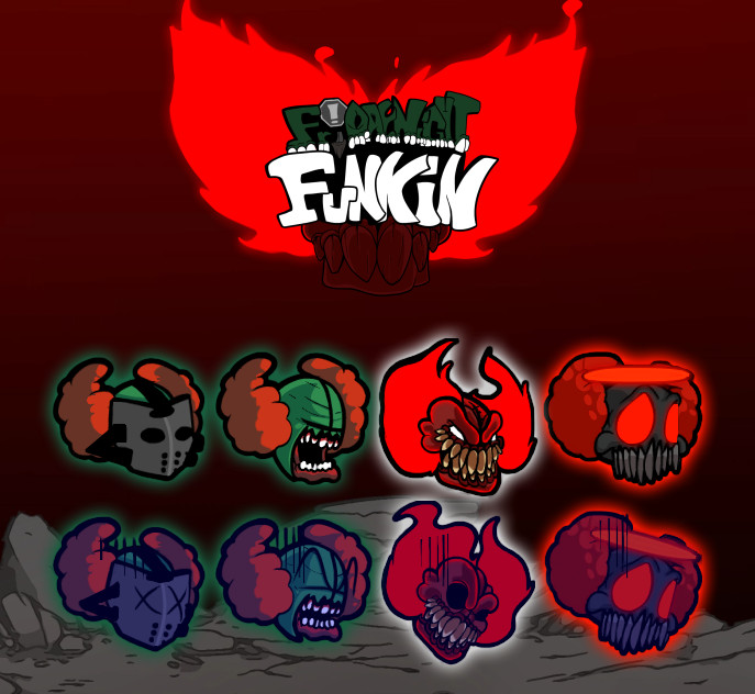 Remastered/Colored FNF Icons (Non-WIP Version) Mod for Friday Night ...