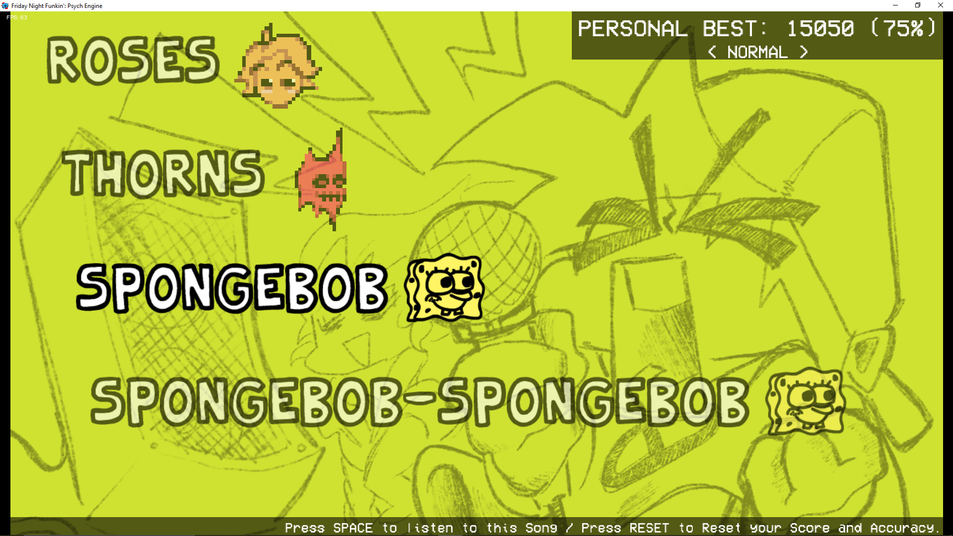 FNF Spongebob Spongebob Song [Friday Night Funkin'] [Mods]