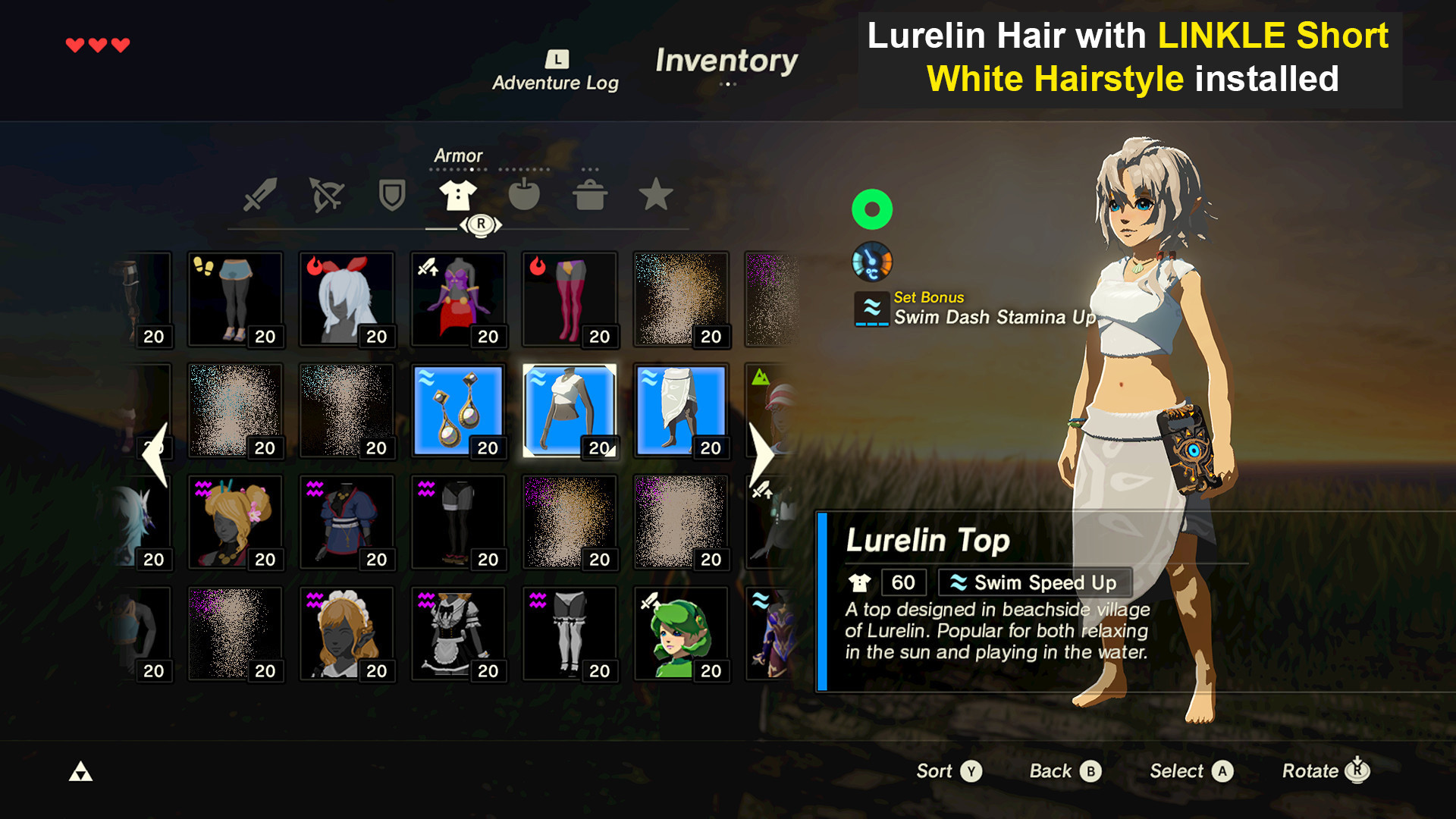 Lurelin Dress - Upgradeable Armor Patch Mod for The Legend of Zelda ...