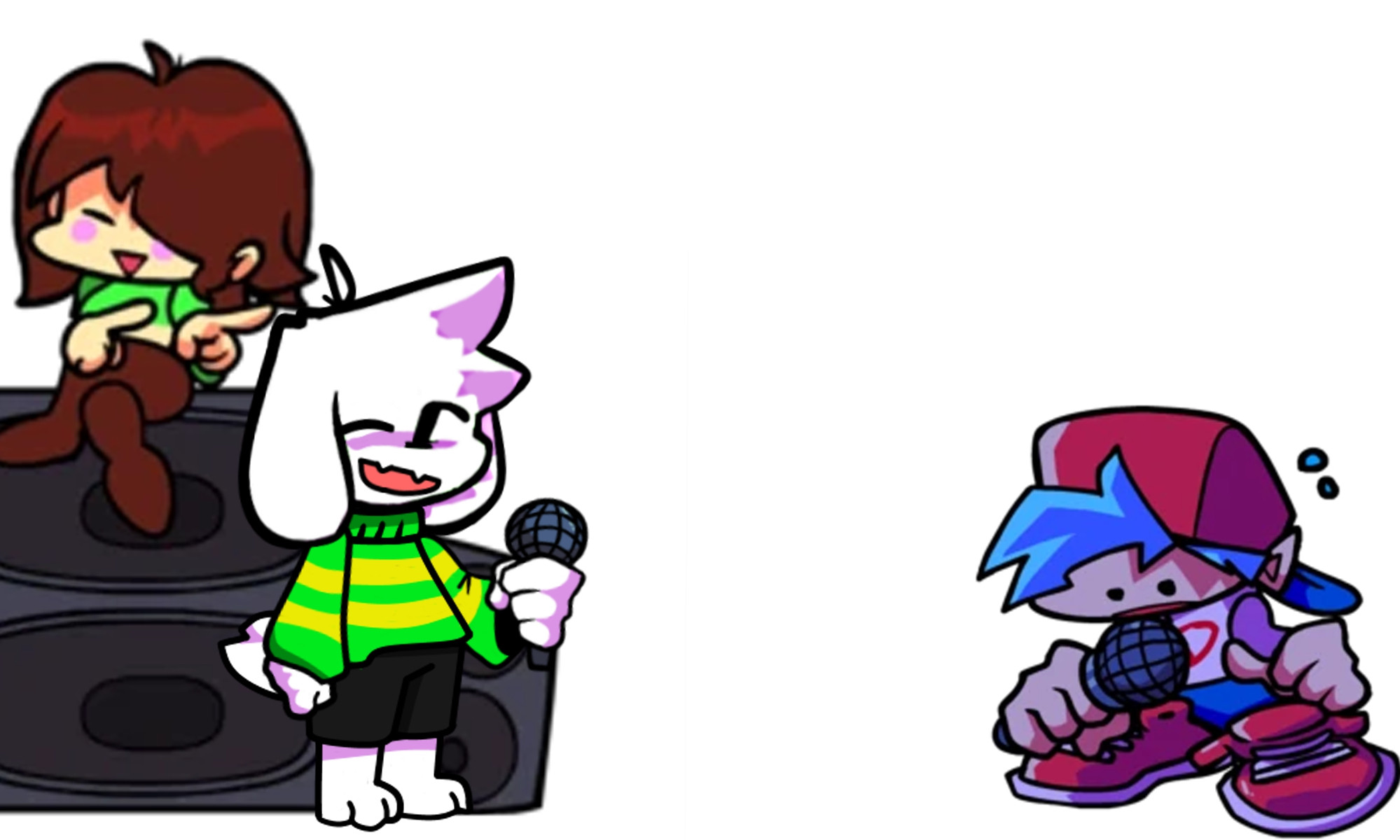 Playable Asriel WiP (idk who name put in) Mod for Friday Night Funkin ...