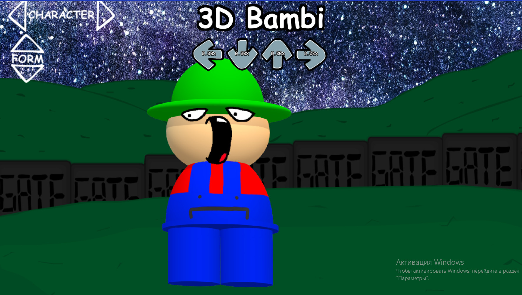 3d bambi with overalls / disruption bambi but shit Mod for Friday Night ...