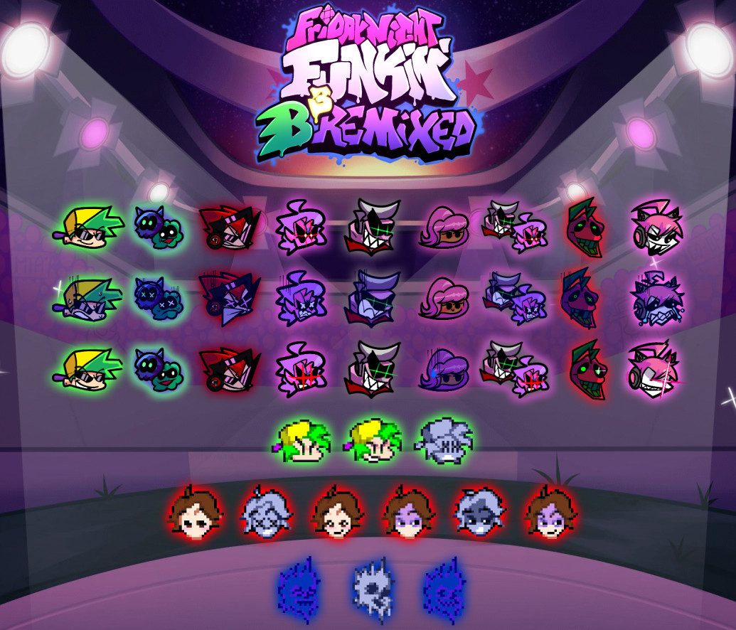 Remastered/Colored FNF Icons (Non-WIP Version) Mod for Friday Night ...