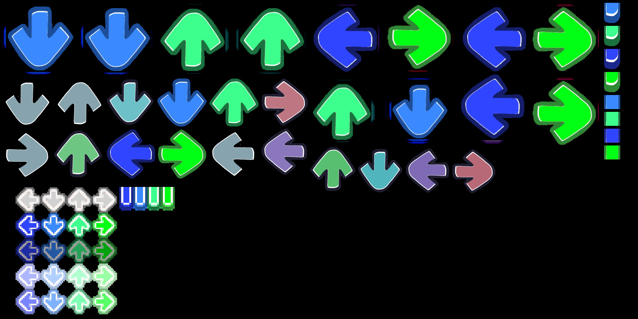 Blue And Green Notes Mod for Friday Night Funkin' | FNF Mods