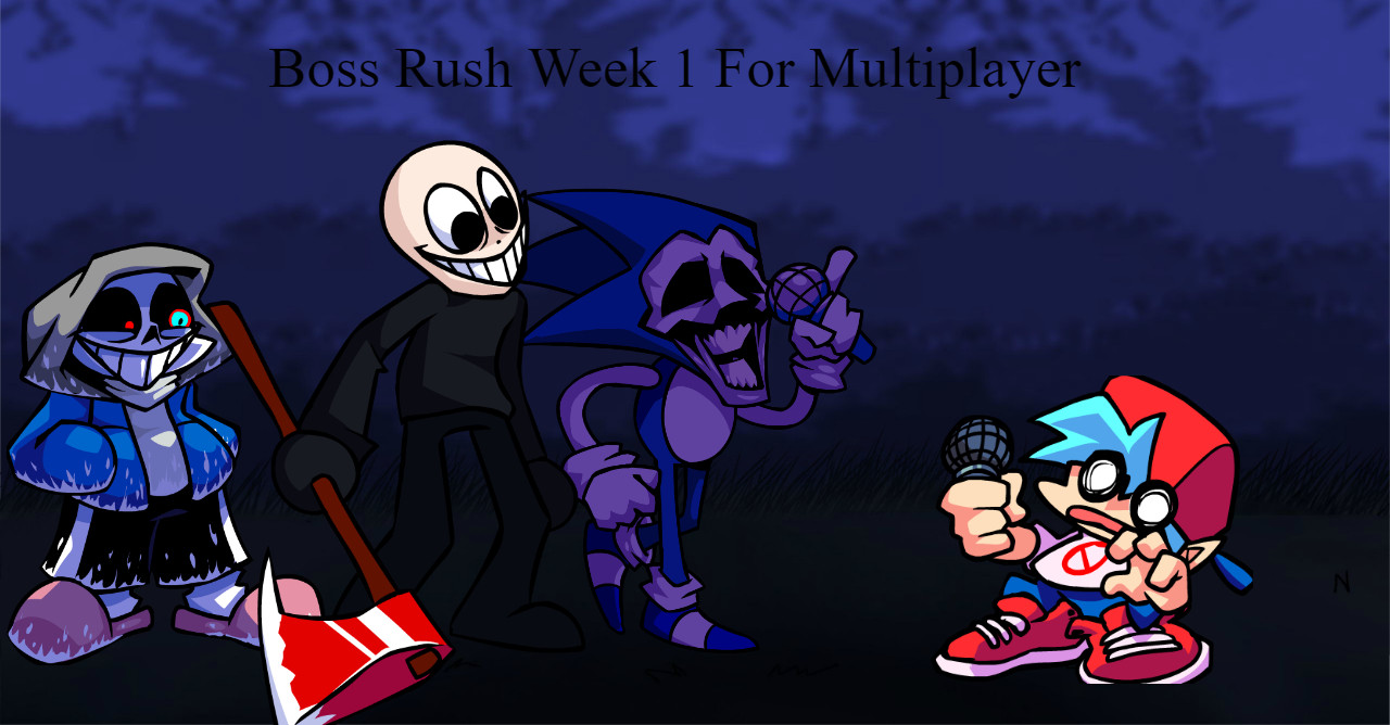 Boss Rush Week 1 For Multiplayer Mod for Friday Night Funkin' | FNF Mods
