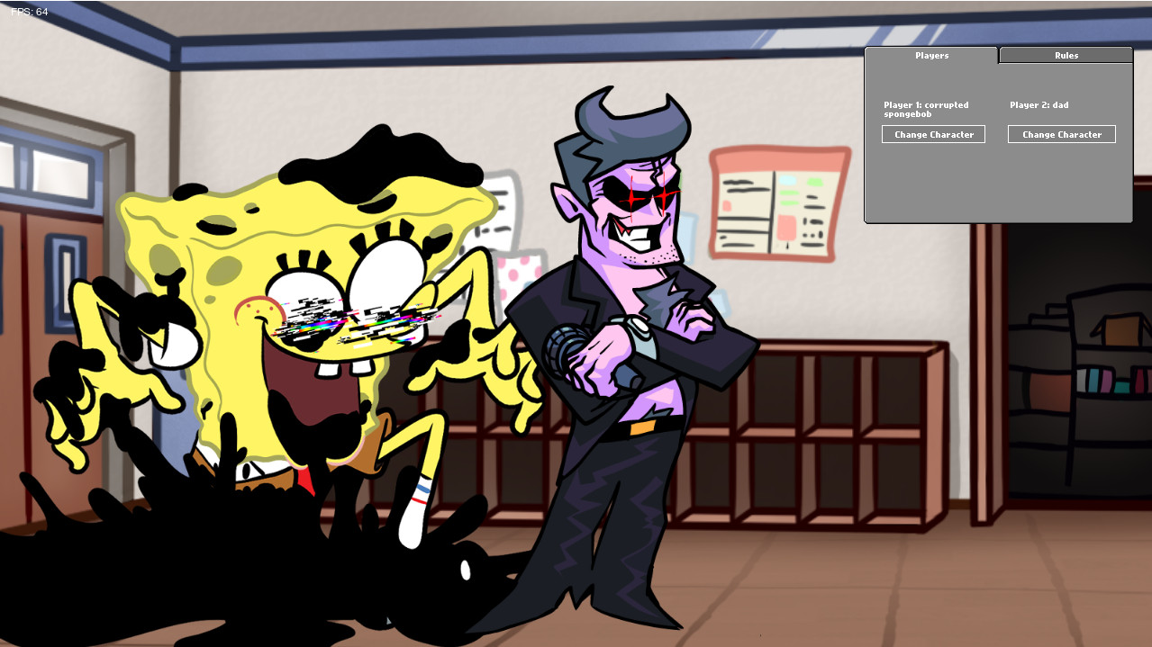 Corrupted Spongebob in FNF Multi Mod for Friday Night Funkin' | FNF Mods