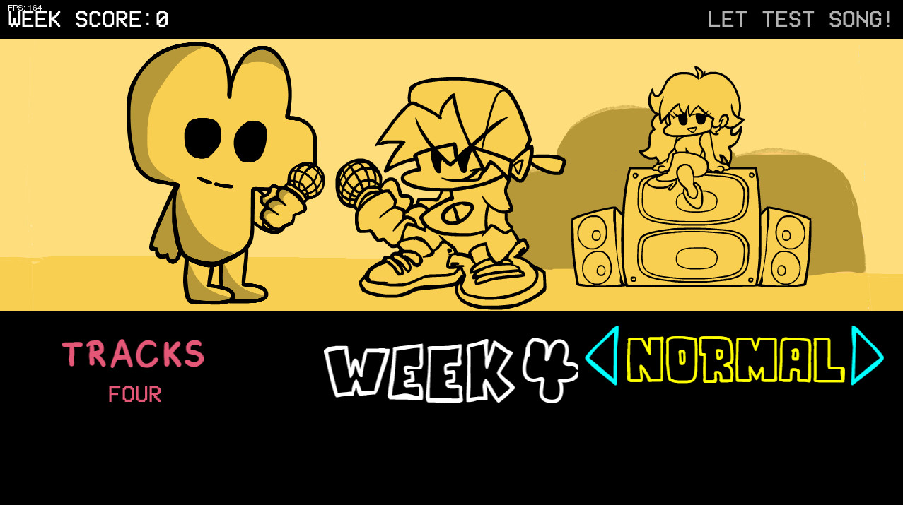 vs four BFDI V2 HERE!! Mod for Friday Night Funkin' | FNF Mods