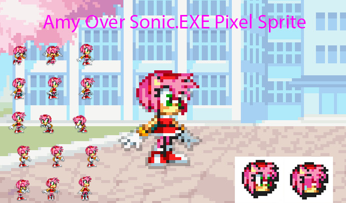 Amy Over Sonic.EXE Pixel Sprite Mod for Friday Night Funkin' | FNF Mods