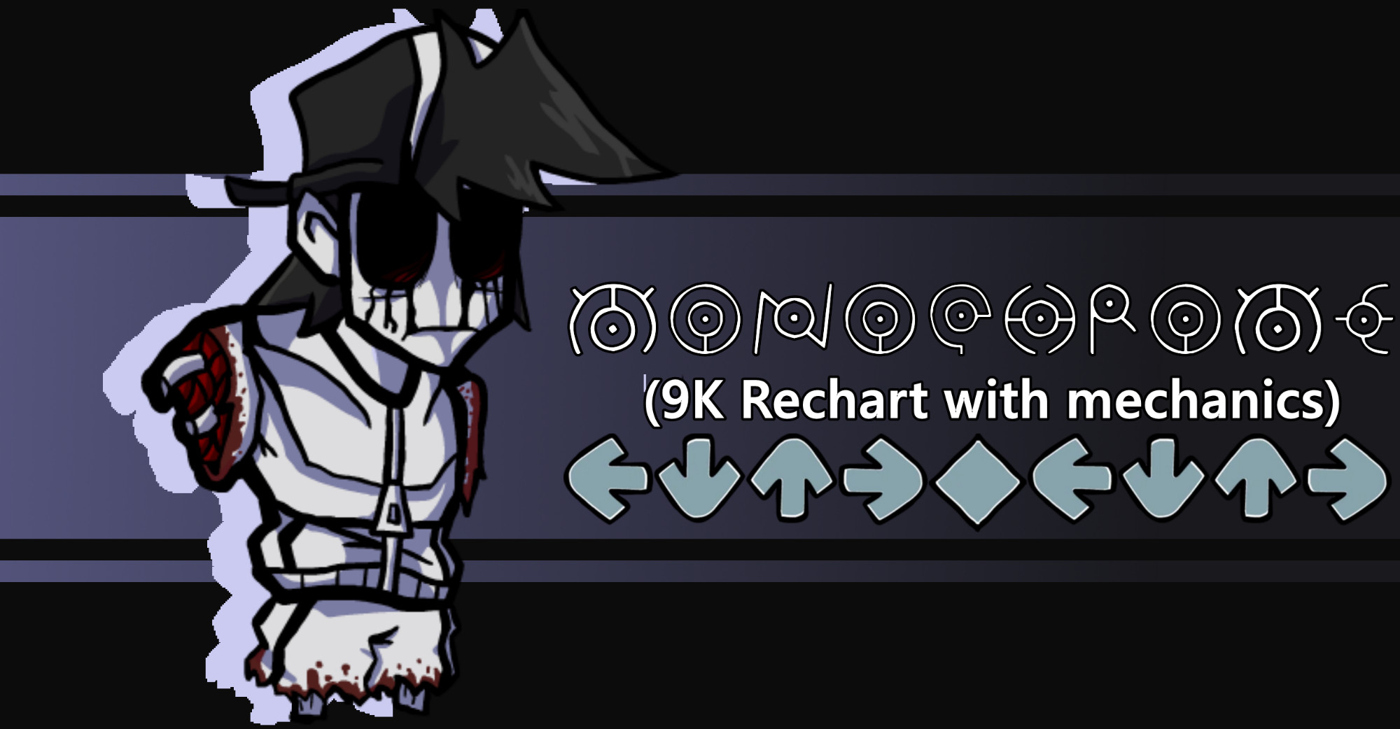 FNF Monochrome 9k Rechart (NOW WITH HELL MODE!) Mod for Friday Night Funkin' | FNF Mods