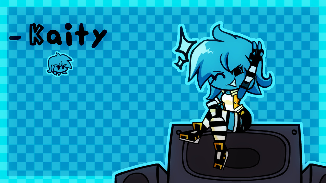 Minus Kaity over gf Mod for Friday Night Funkin' | FNF Mods