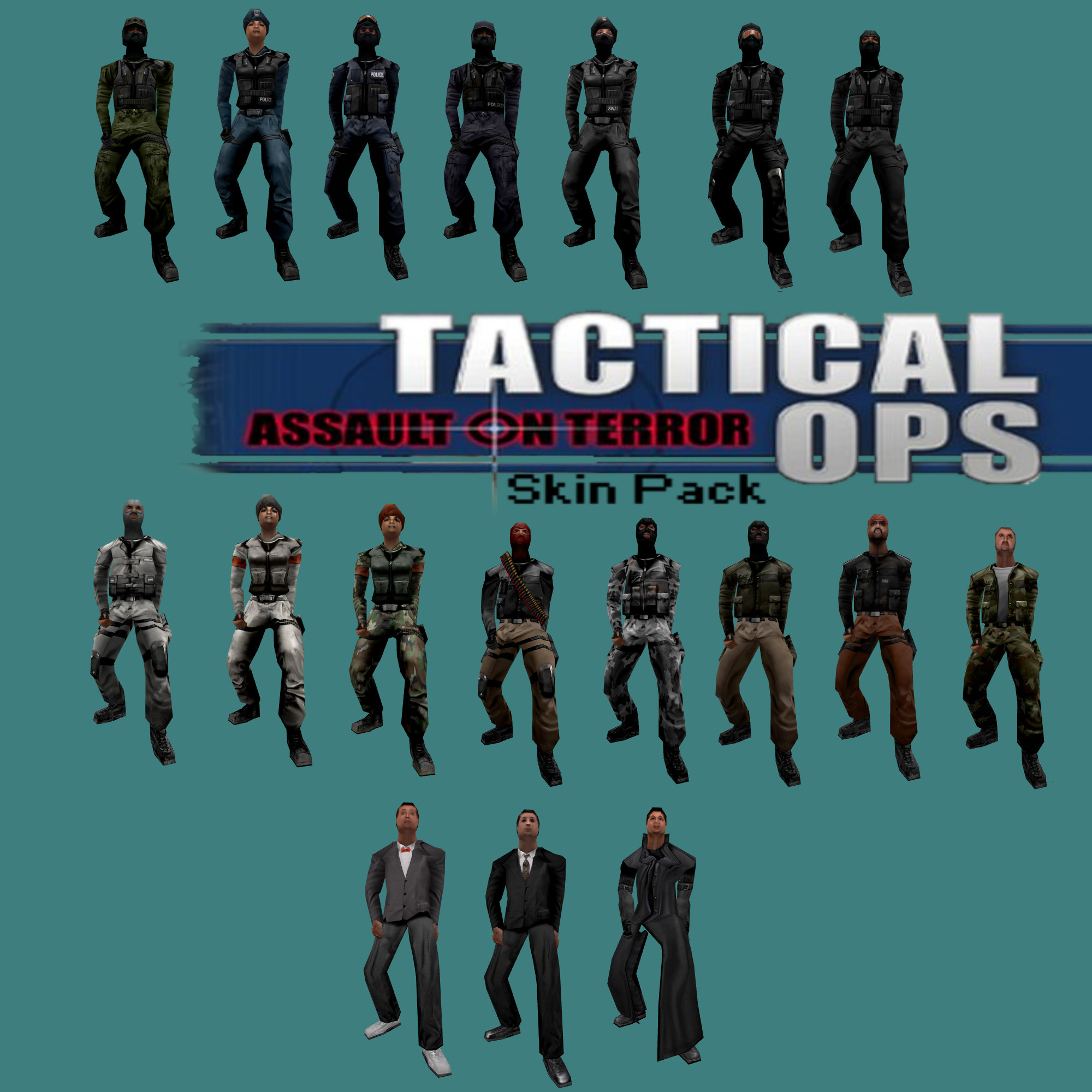 Tactical Ops: Assault on Terror Skin Pack Mod for Sven Co-op | SC Mods
