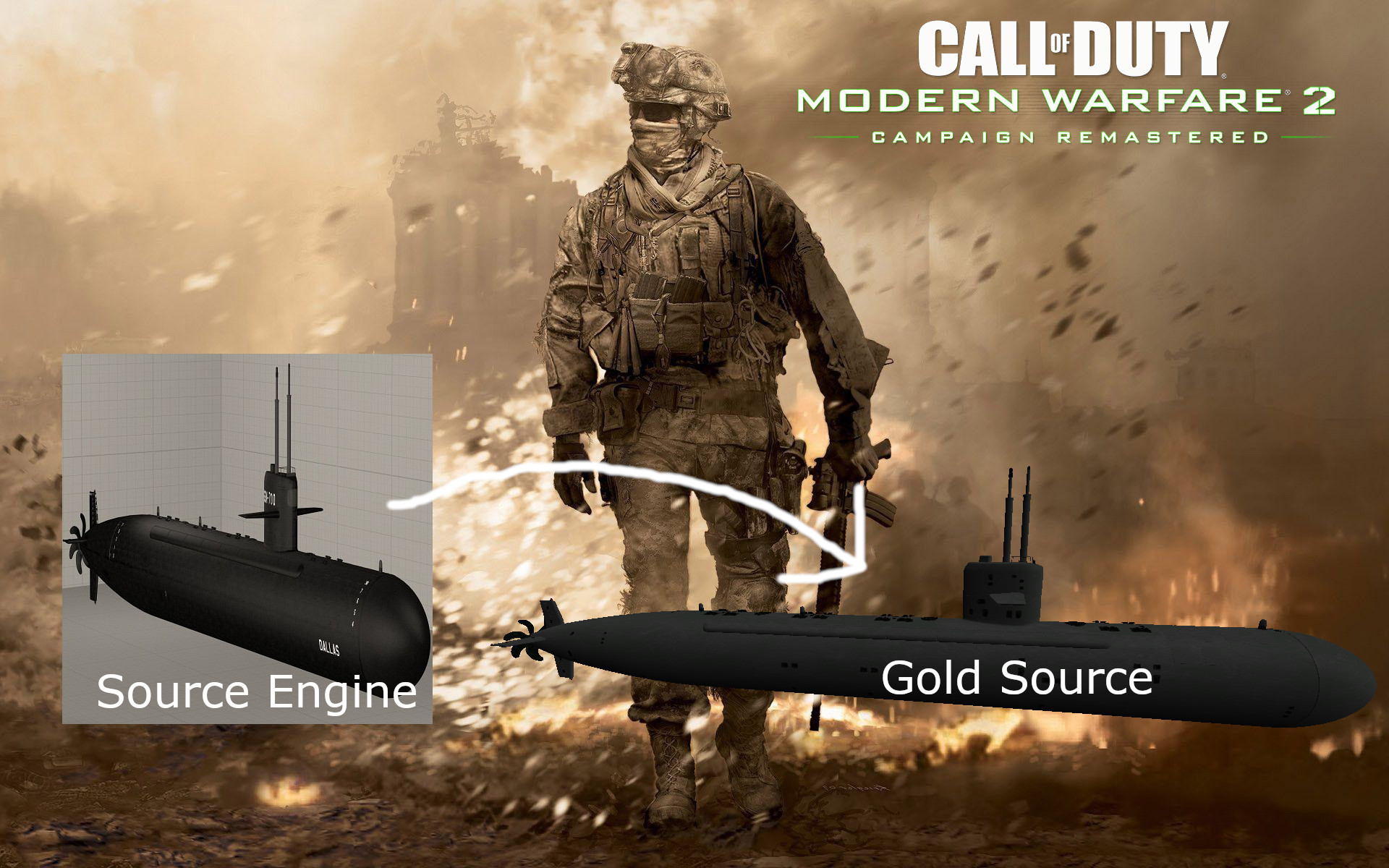 MW2CR Nuclear Submarine Mod for Counter-Strike 1.6 | CS1.6 Mods