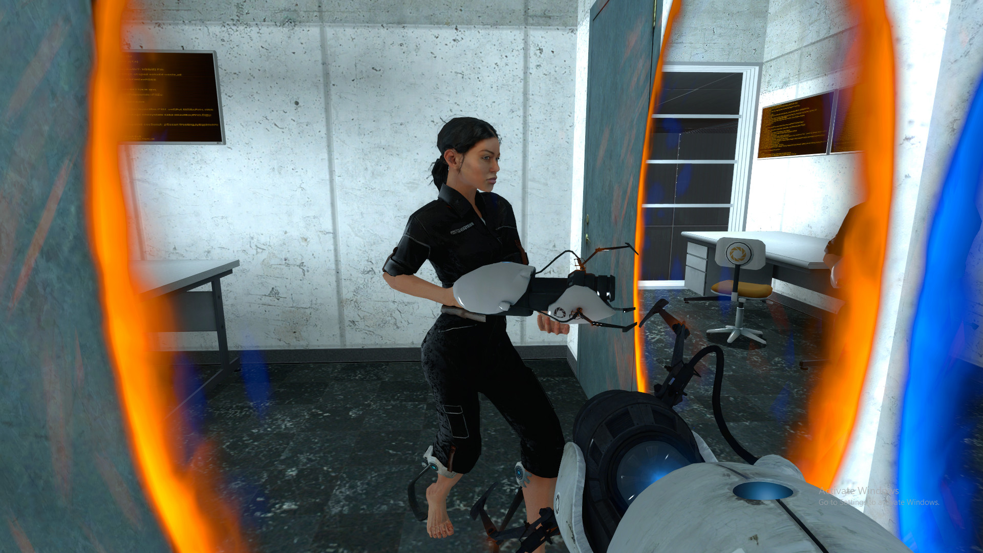 Black Aperture science chell outfit [Portal] [Mods]