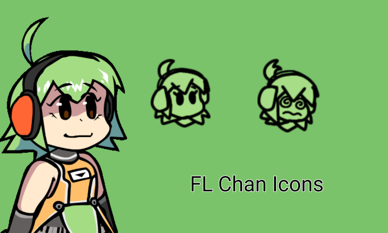 FL Chan Icons Mod for Friday Night Funkin' | FNF Mods