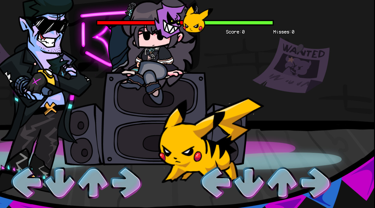 Pikachu, boyfriend skin Mod for Friday Night Funkin' | FNF Mods