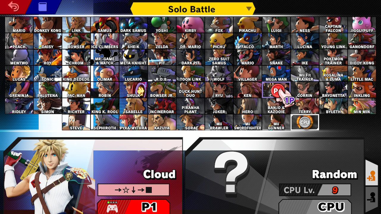 Sponsored Cloud UI Mod for Super Smash Bros. Ultimate | SSBU Mods