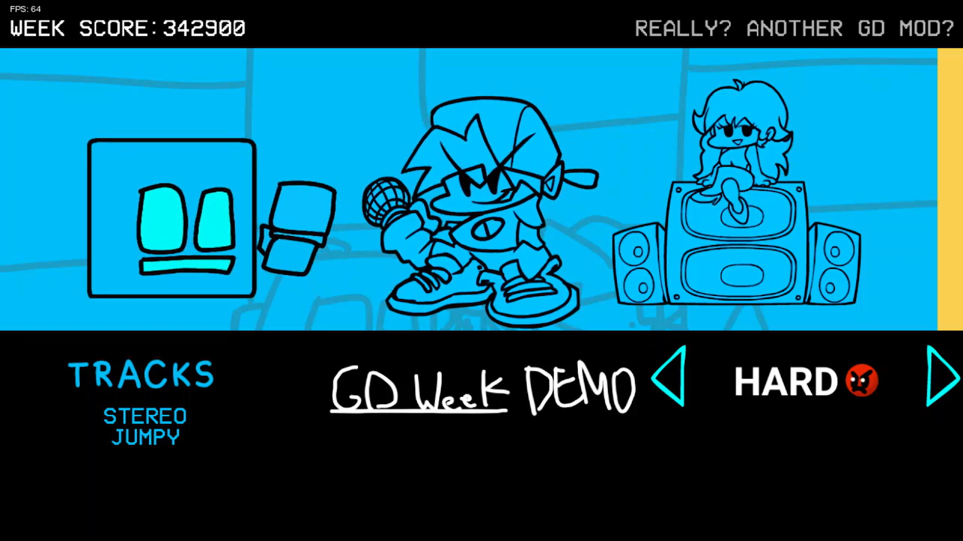 VS GD Cube DEMO Mod for Friday Night Funkin' | FNF Mods