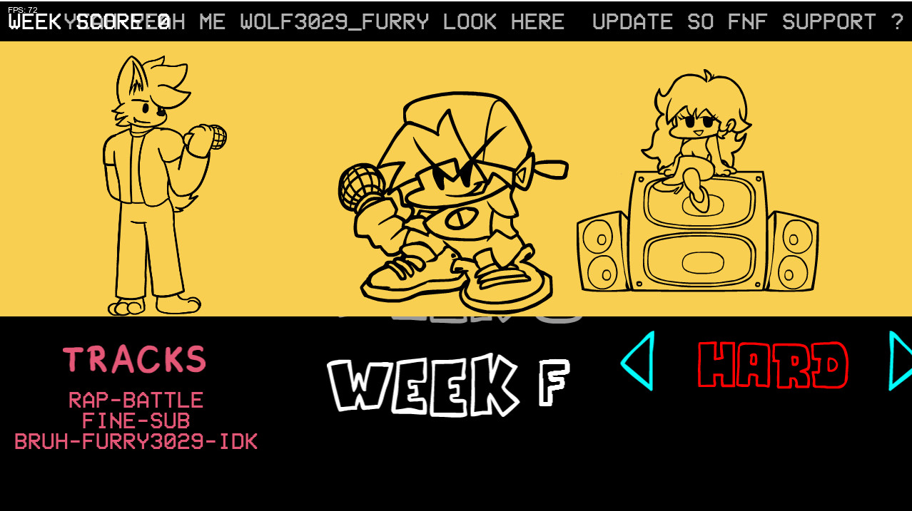 WEEK FULL WOLF3029_FURRY Mod for Friday Night Funkin' | FNF Mods