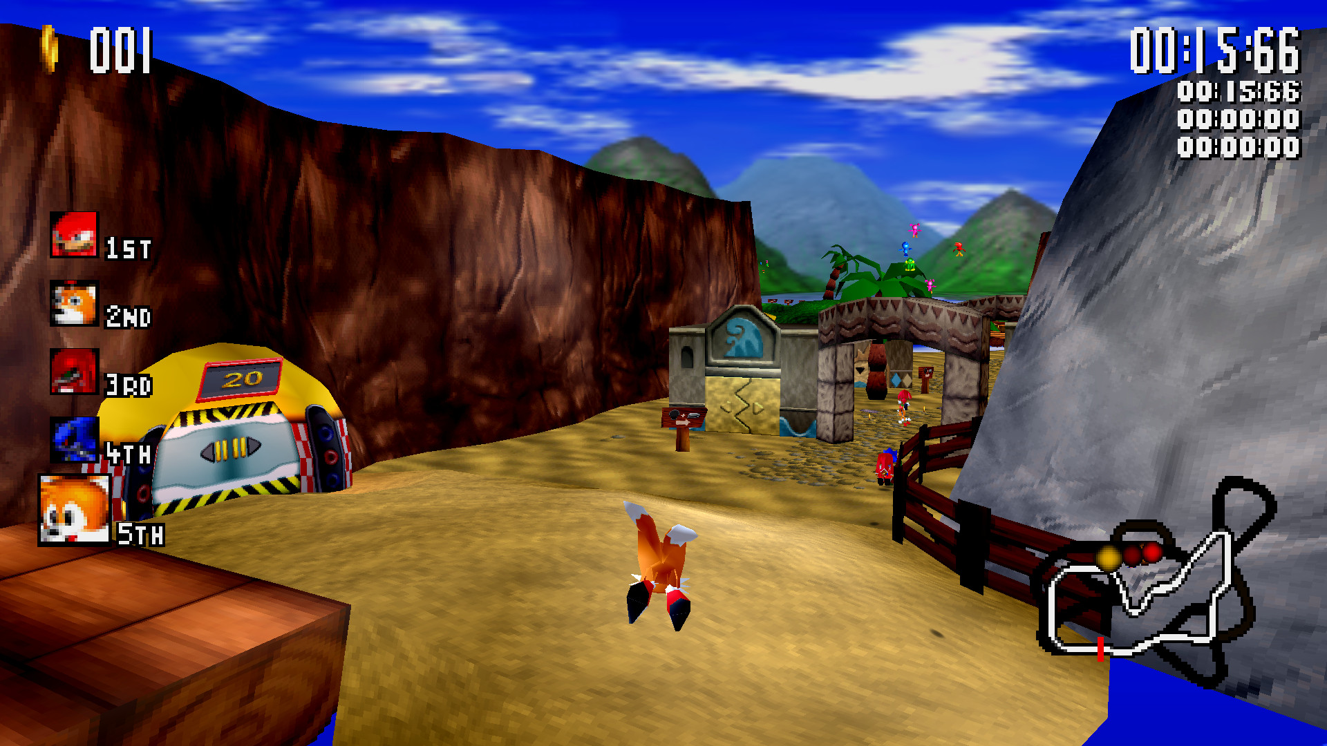 Tails Inner Ear Fix and optional Shoe Fix Mod for Sonic R | SR Mods