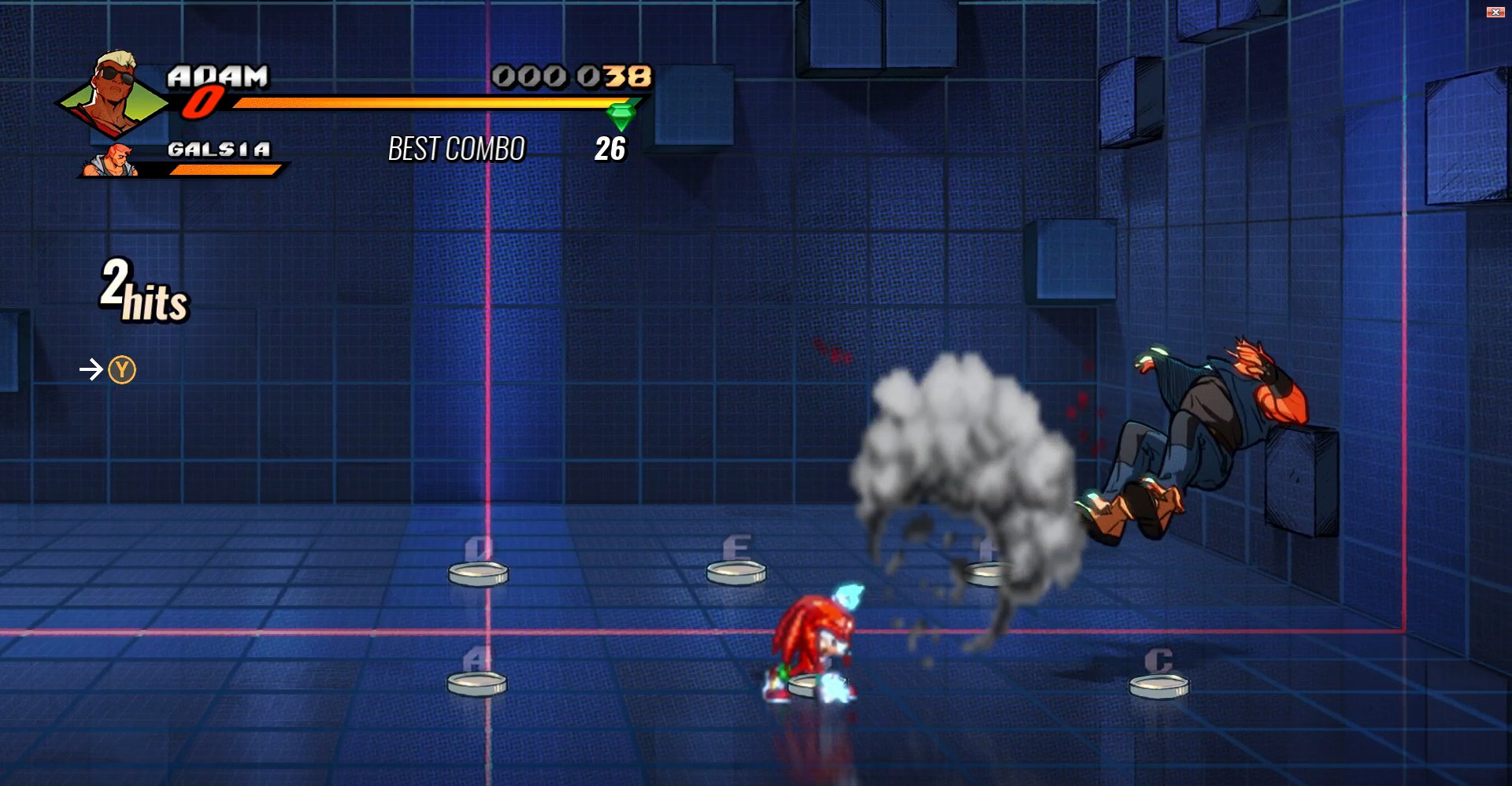 Gens(ish) Knuckles over SOR4 Adam [Streets of Rage 4] [Mods]