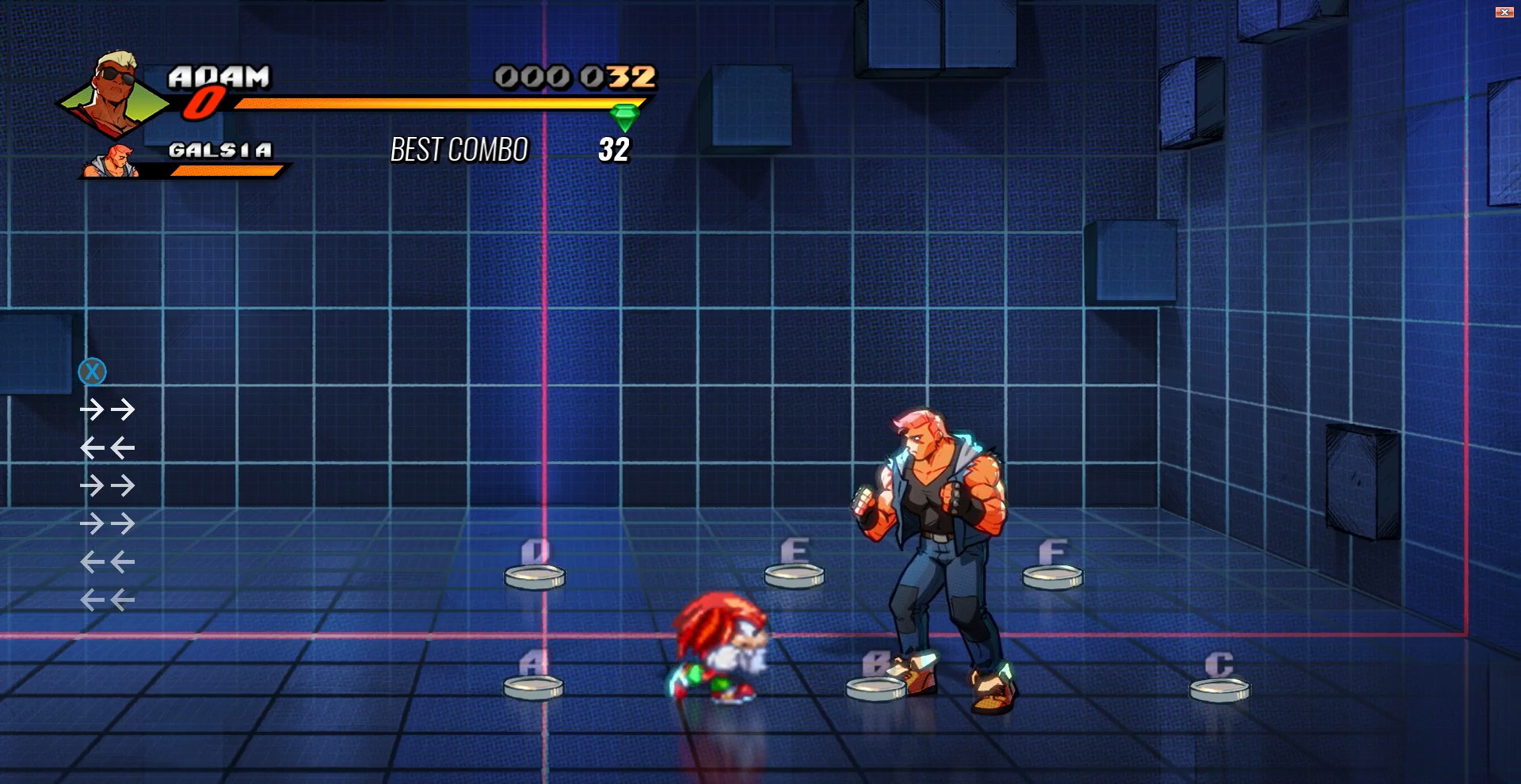 Gens(ish) Knuckles over SOR4 Adam [Streets of Rage 4] [Mods]