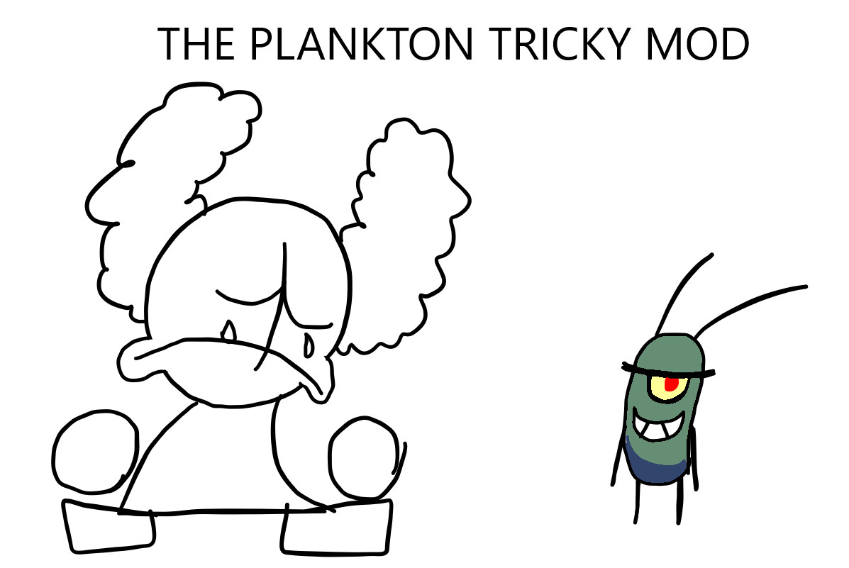 Plankton Over Tricky Full DAMN mod [Friday Night Funkin'] [Mods]