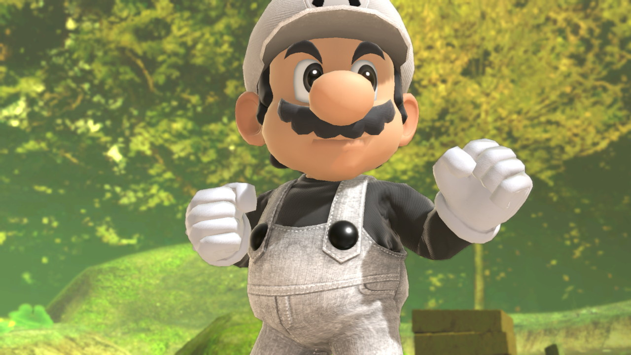 White and Black Mario Mod for Super Smash Bros. Ultimate | SSBU Mods