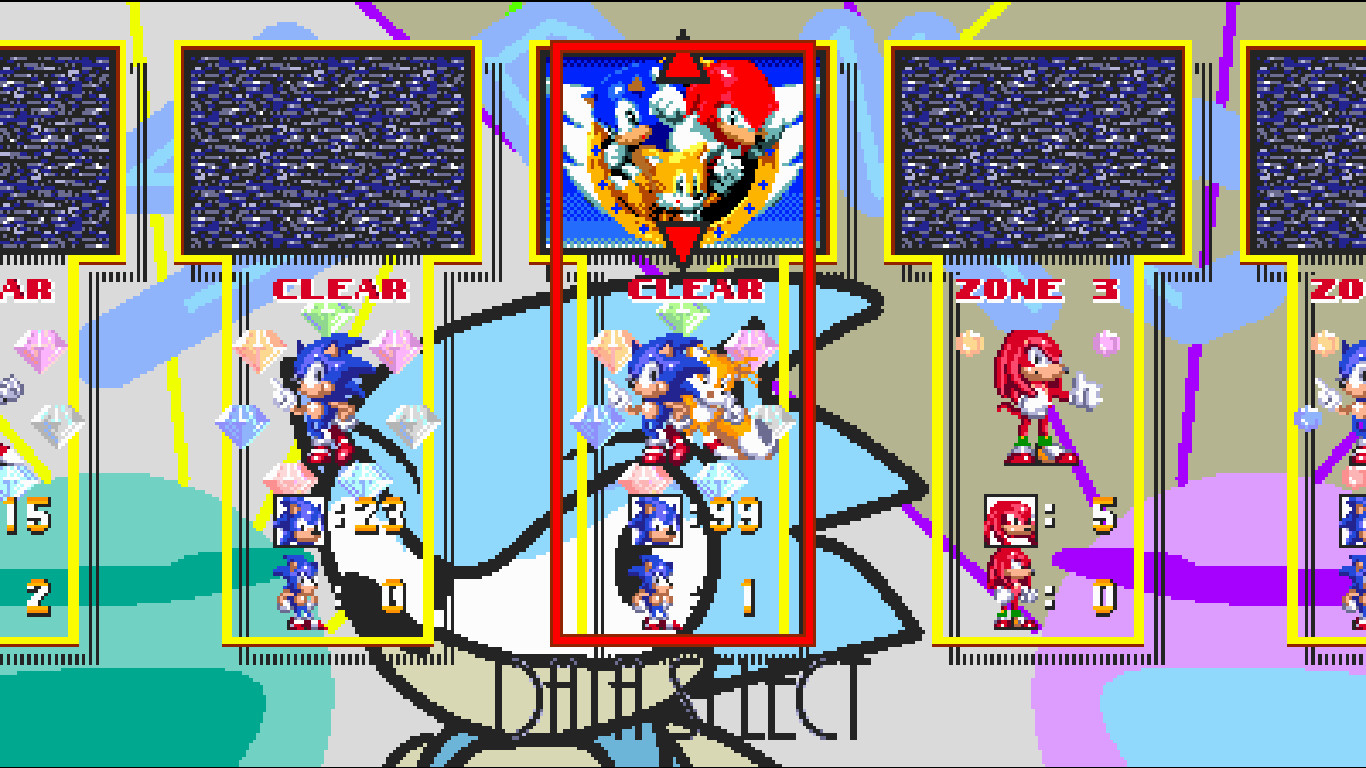 My Data select and Level select backgrounds Mod for Sonic 3 A.I.R ...